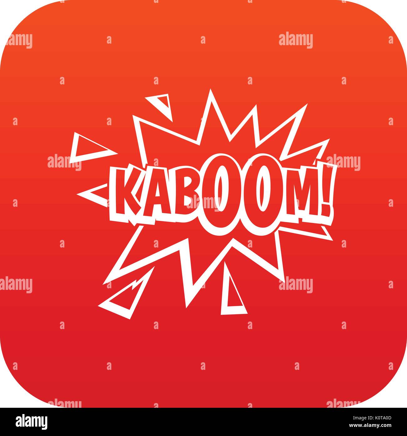 Kaboom, explosion icon digital red Stock Vector Image & Art - Alamy