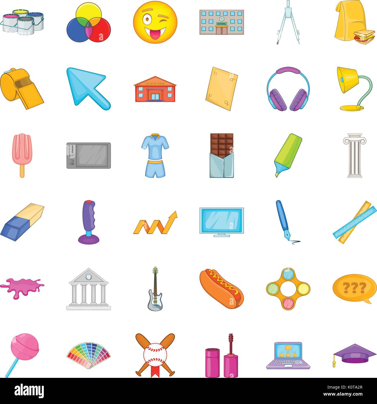 Ruler icons set, cartoon style Stock Vector Image & Art - Alamy