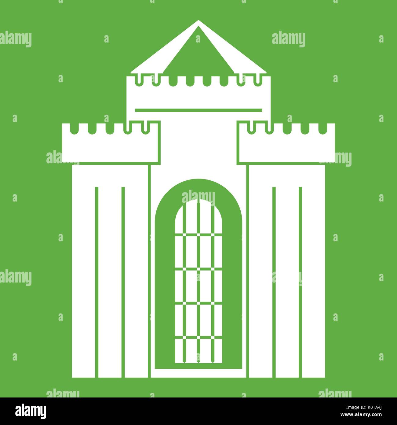 Medieval palace icon green Stock Vector Image & Art - Alamy