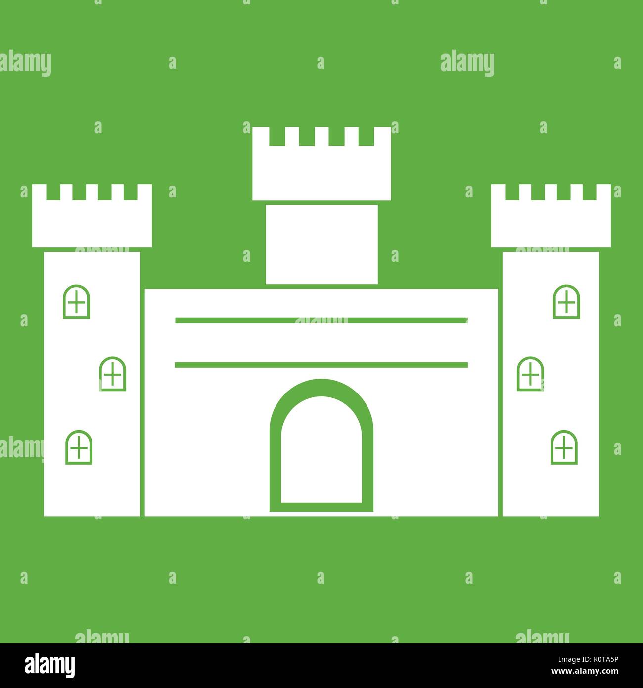 Medieval fortification icon green Stock Vector Image & Art - Alamy