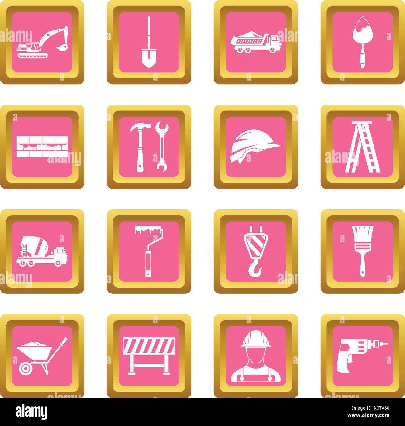 Concrete safety barrier construction Stock Vector Images - Alamy