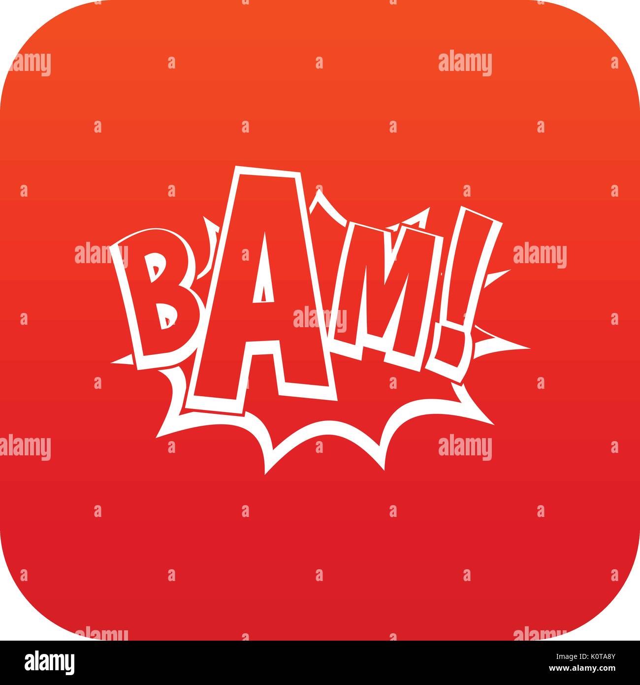 BAM, comic book bubble icon digital red Stock Vector Image & Art - Alamy