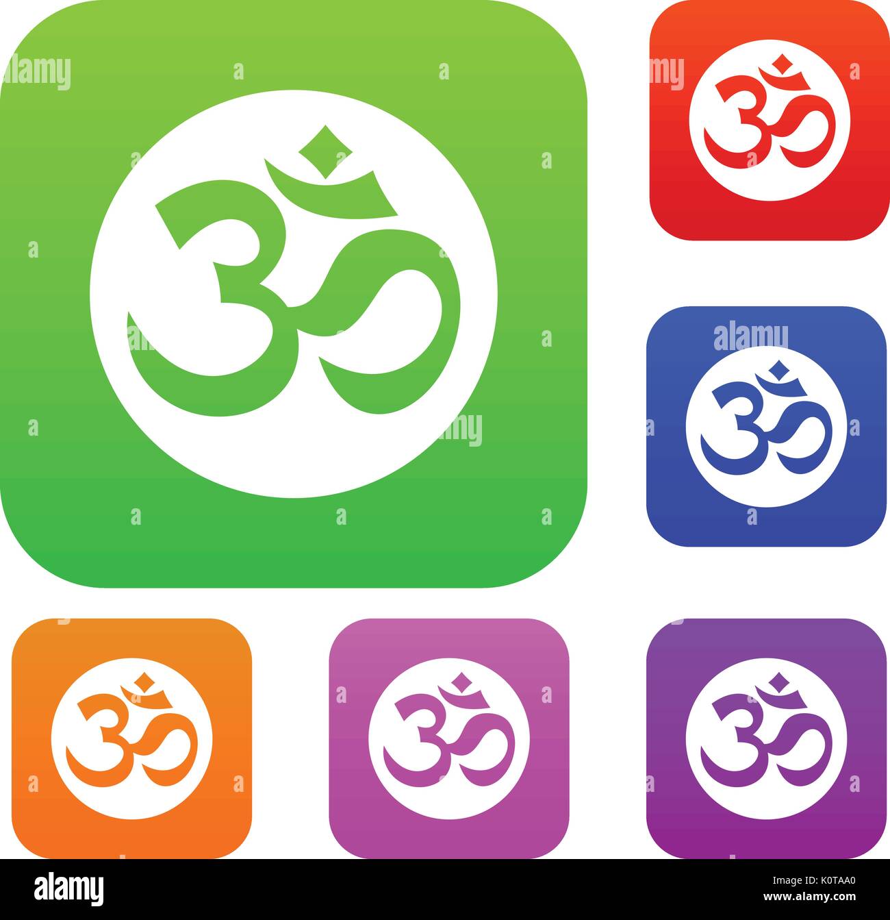 Symbol Aum set collection Stock Vector Image & Art - Alamy