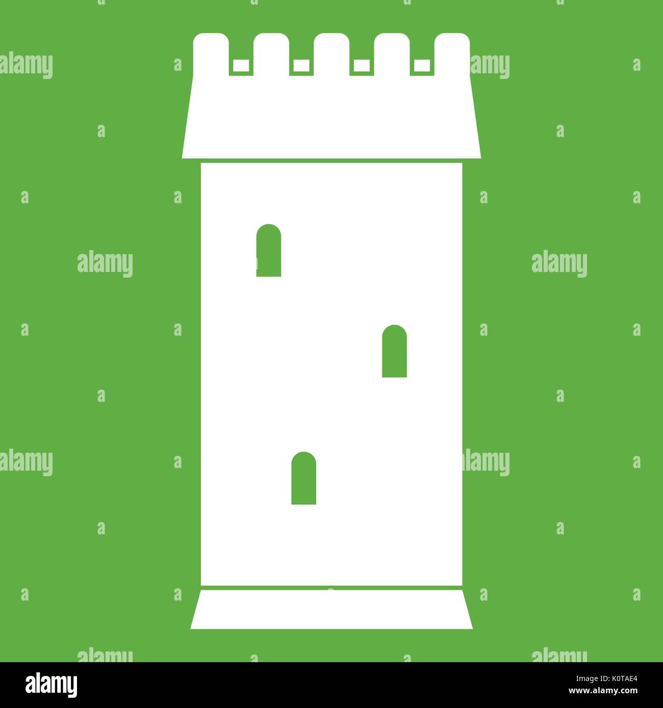 Fortress tower icon green Stock Vector Image & Art - Alamy