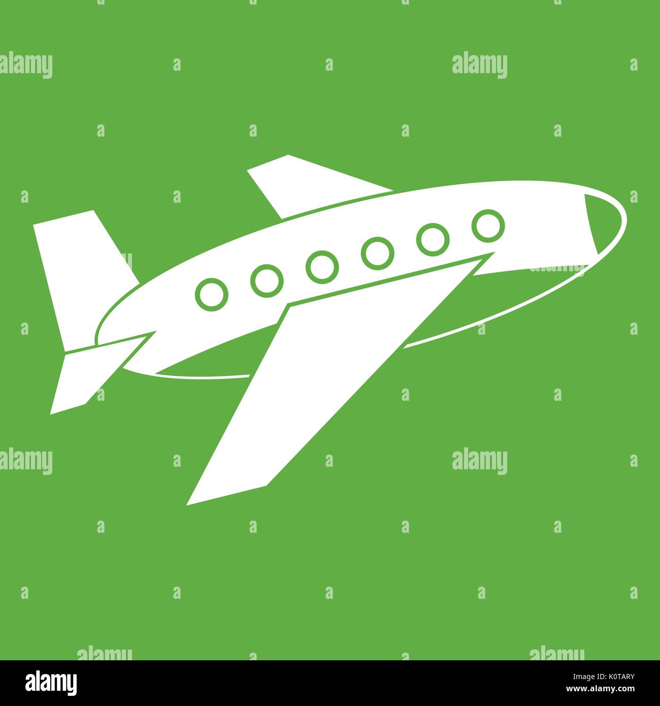 Airplane icon green Stock Vector Image & Art - Alamy