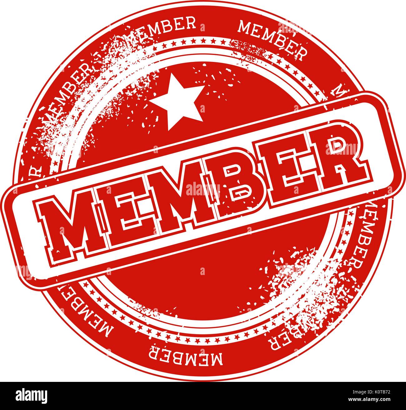 member grunge stamp isolated on white background Stock Vector Image ...
