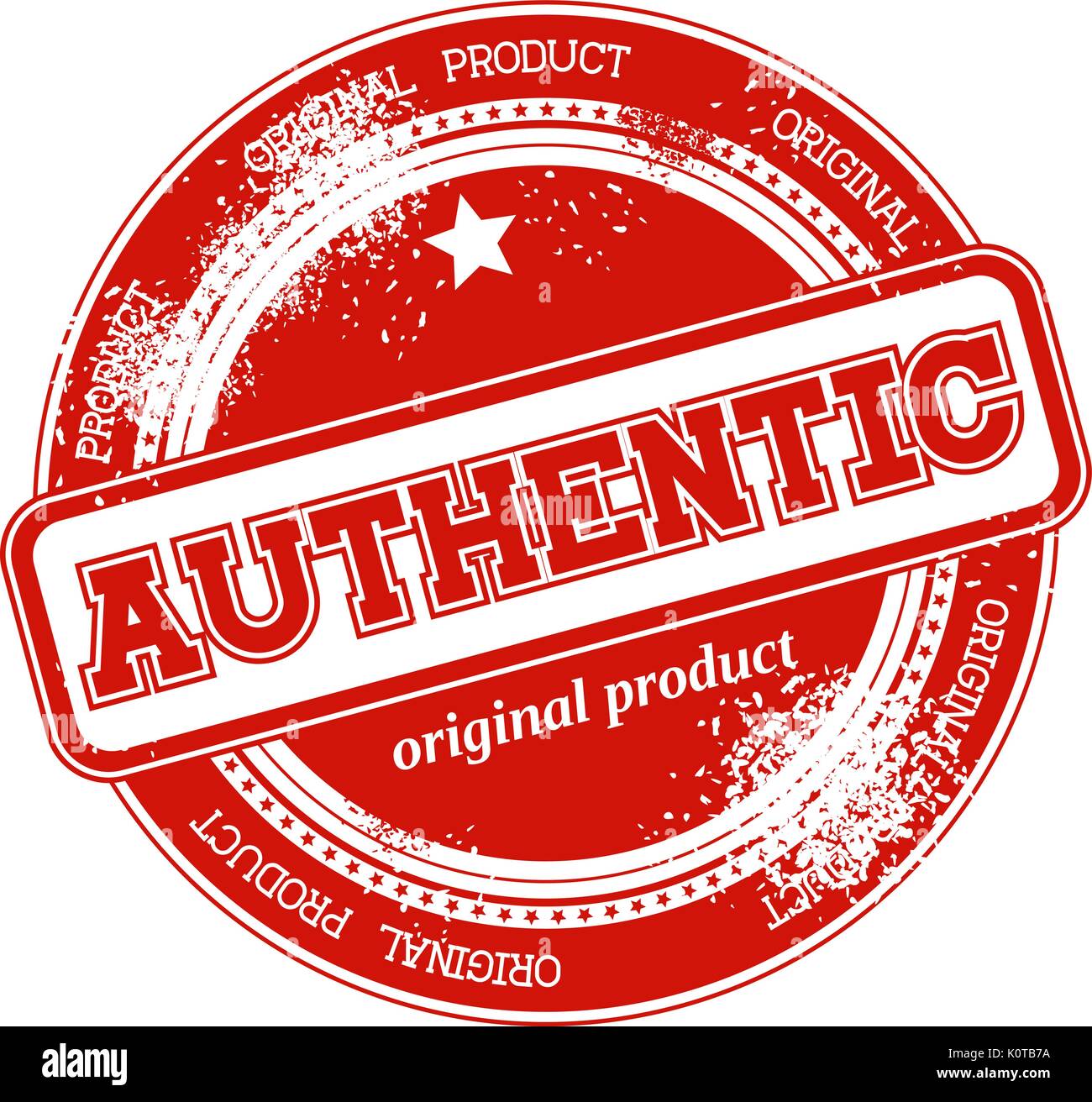 authentic grunge stamp isolated on white background Stock Vector Image ...