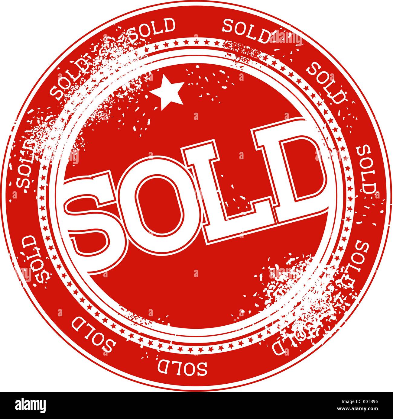 sold grunge stamp isolated on white background Stock Vector Image & Art ...