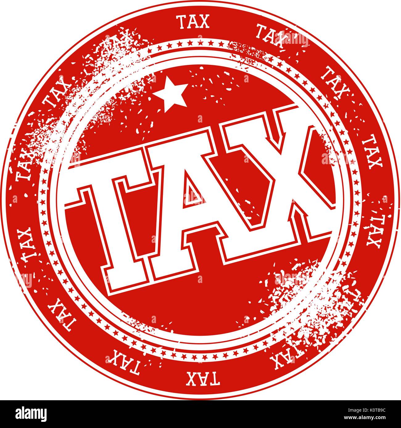 tax grunge stamp isolated on white background Stock Vector Image & Art ...