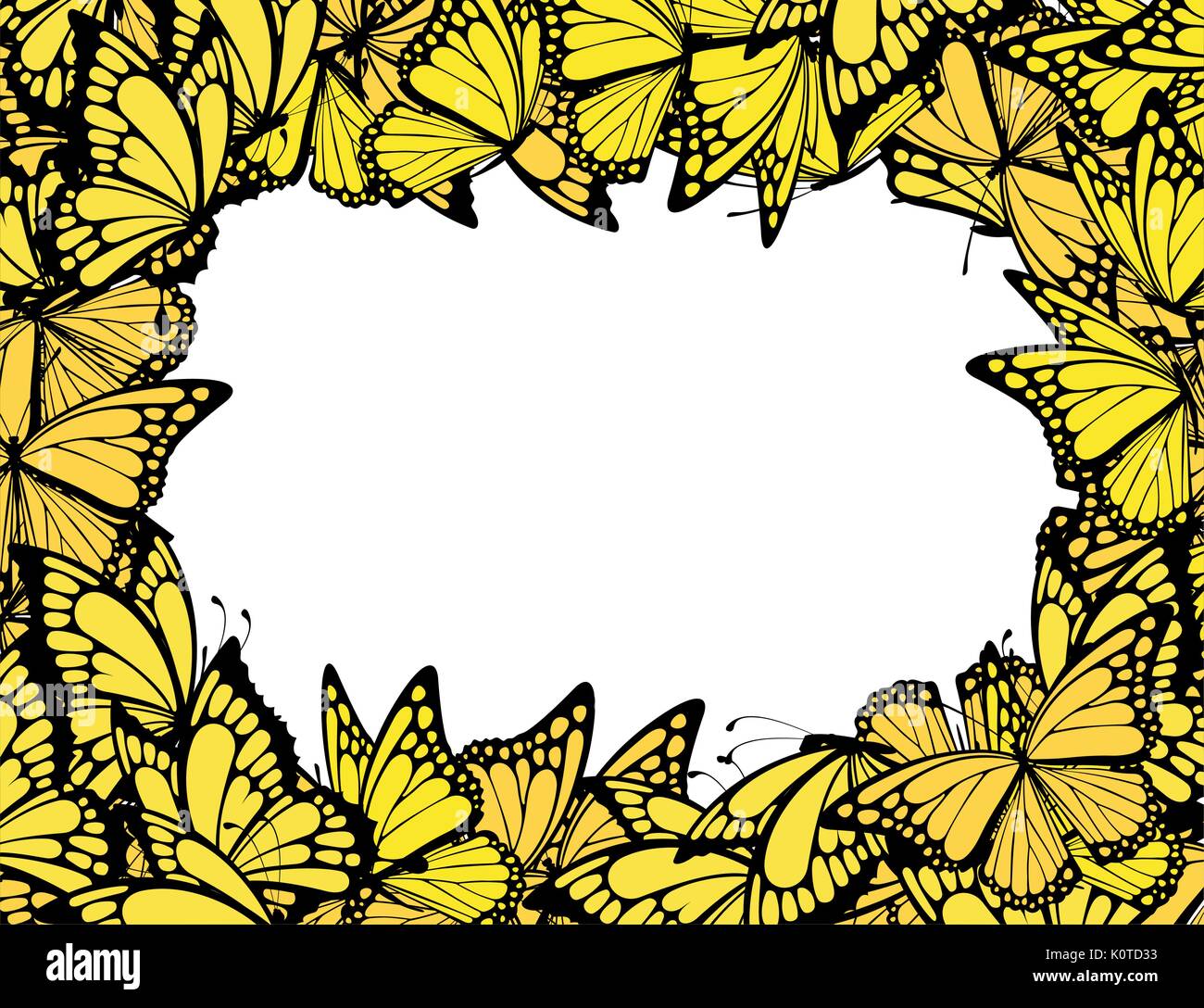 butterflies frame, individual objects in vector format Stock Vector ...