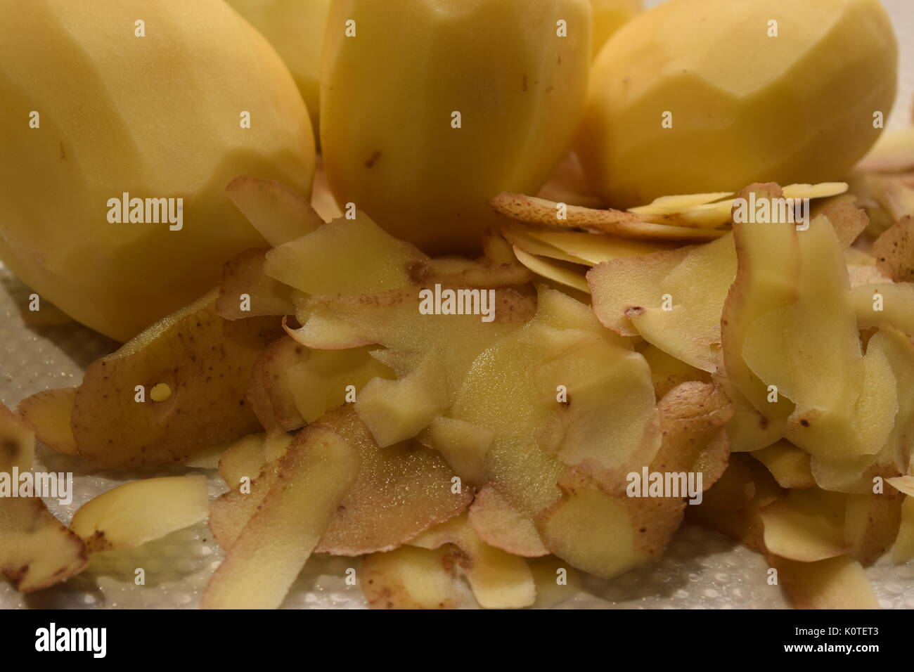 Close up of peeled potatoes Stock Photo - Alamy