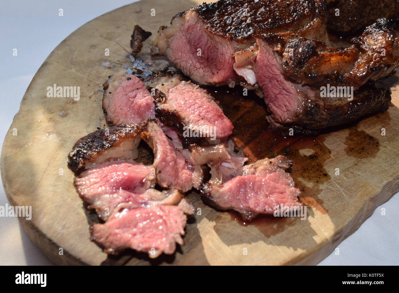 Close up of rare cooked meat Stock Photo - Alamy