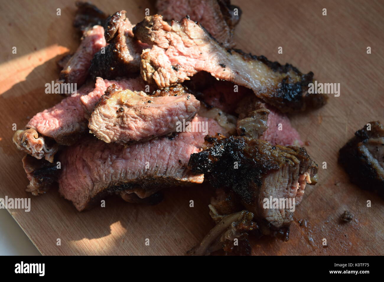 Rare juicy cooked meat Stock Photo - Alamy
