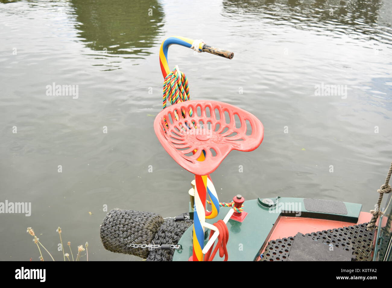 Front of canal boat Stock Photo - Alamy