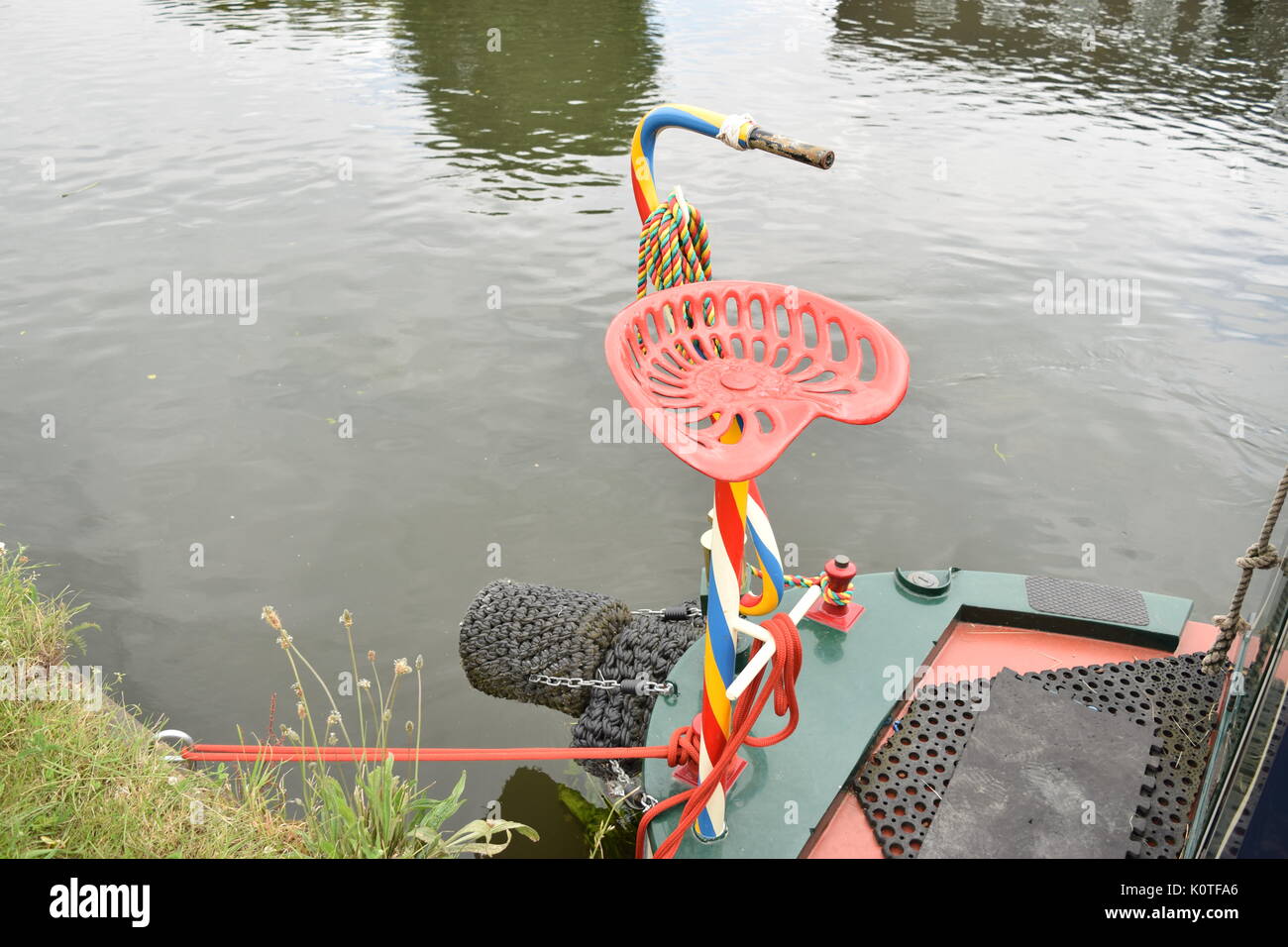 Front of canal boat Stock Photo - Alamy