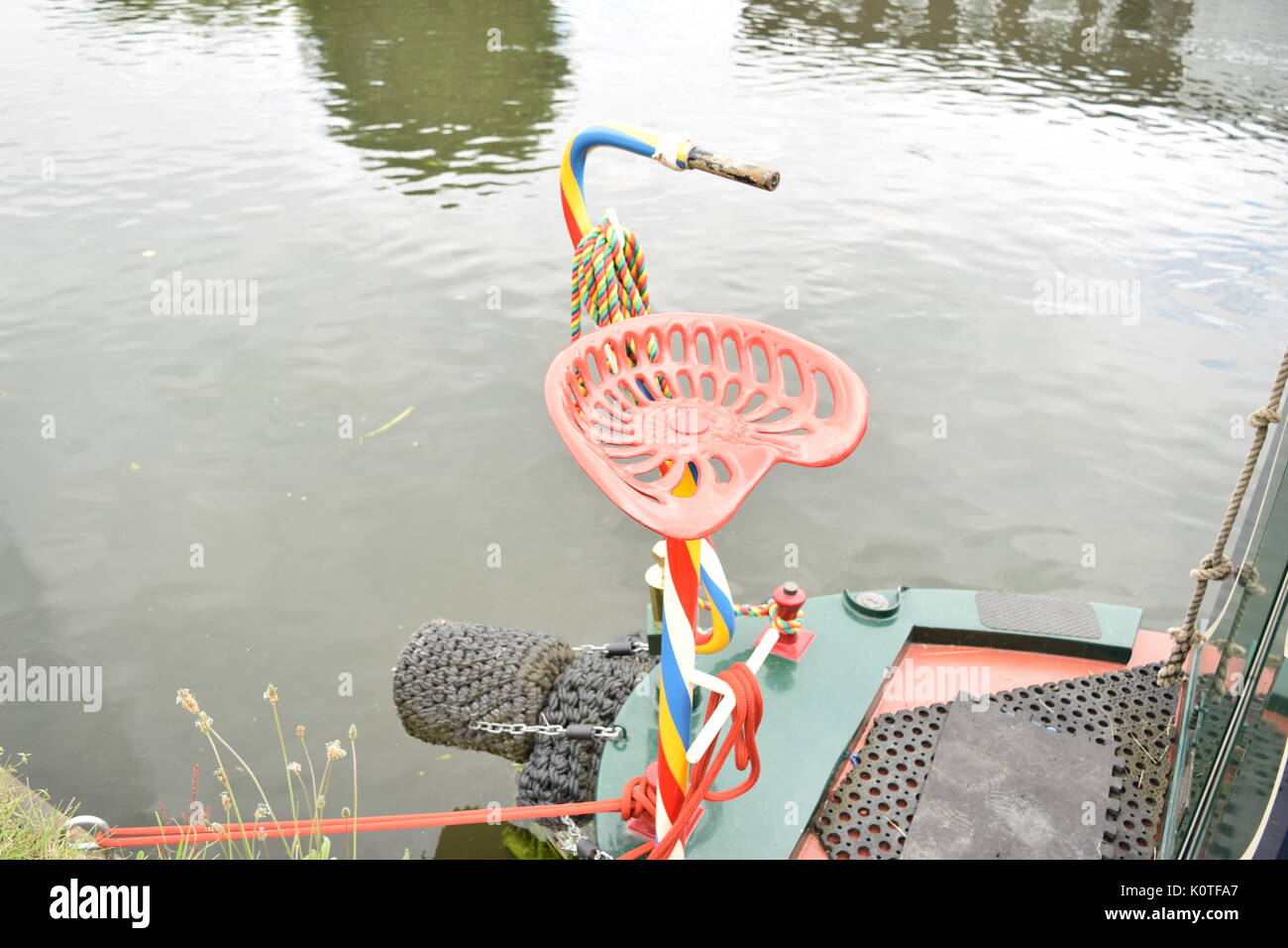 Front of canal boat Stock Photo - Alamy