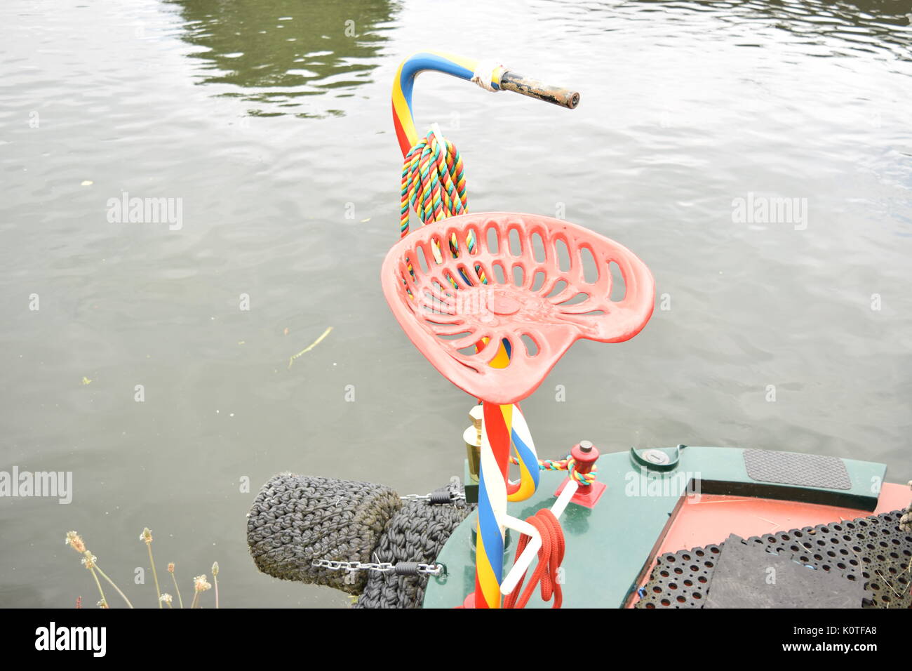 Front of canal boat Stock Photo - Alamy