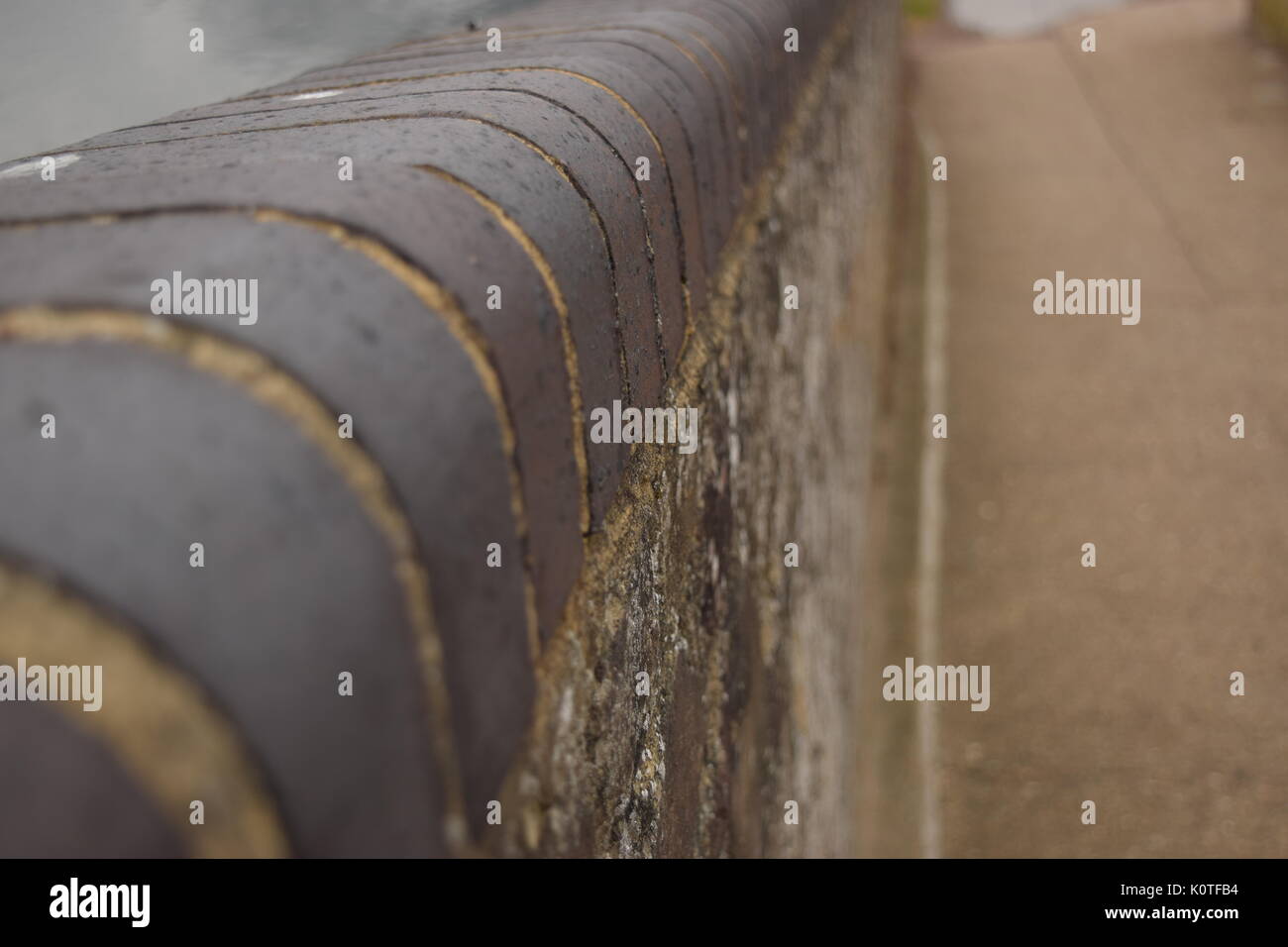 Side view of a brick ledge Stock Photo - Alamy