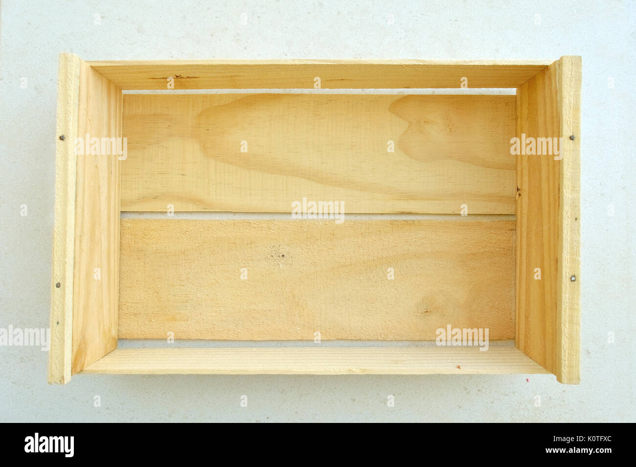 Empty wood box isolated Stock Photo - Alamy