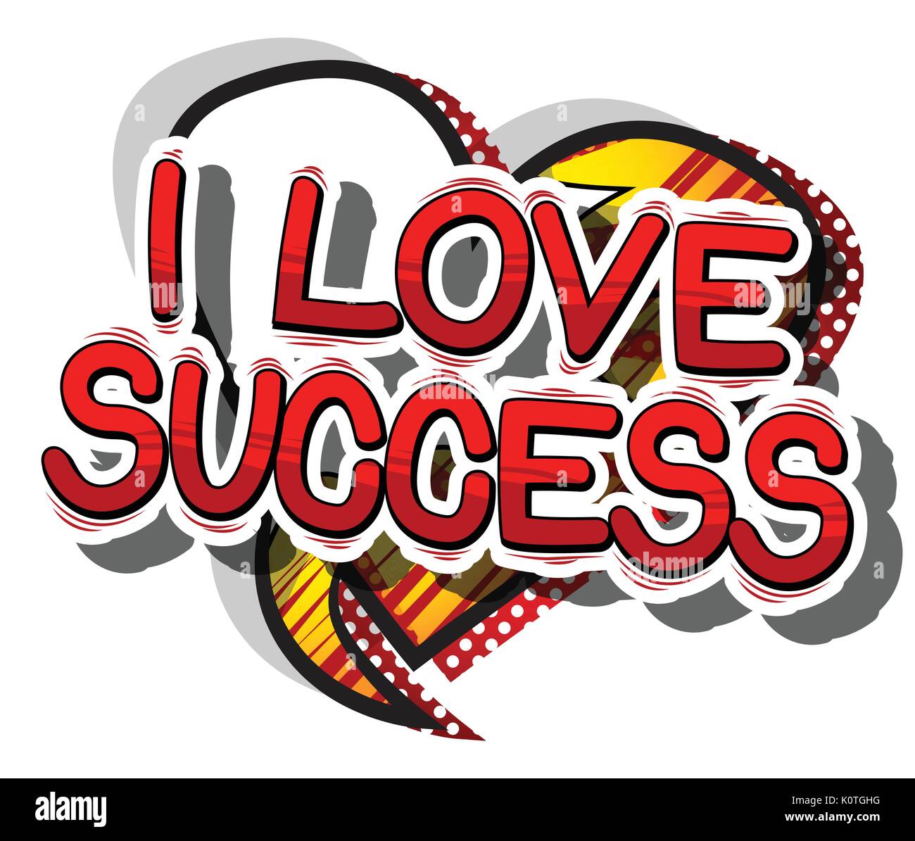 I Love Success - Comic book word on abstract background Stock Vector ...