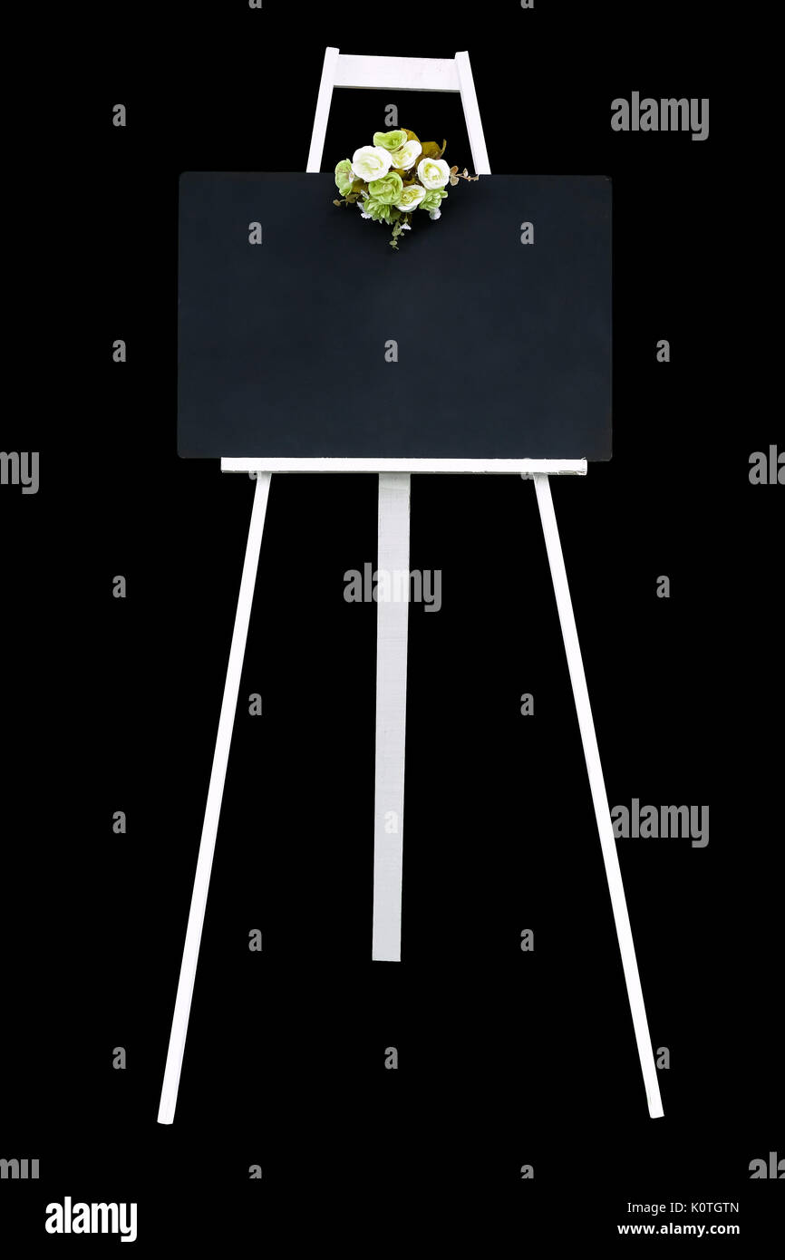 Antique menu board. isolated on black background Stock Photo - Alamy