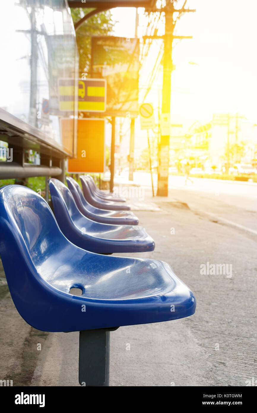 Blue bus seats bench hi-res stock photography and images - Alamy