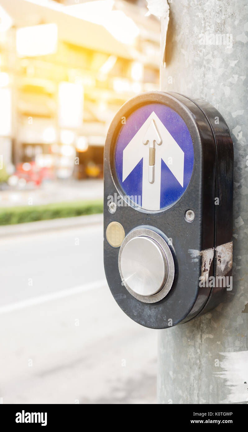 Old Crosswalk button Stock Photo - Alamy