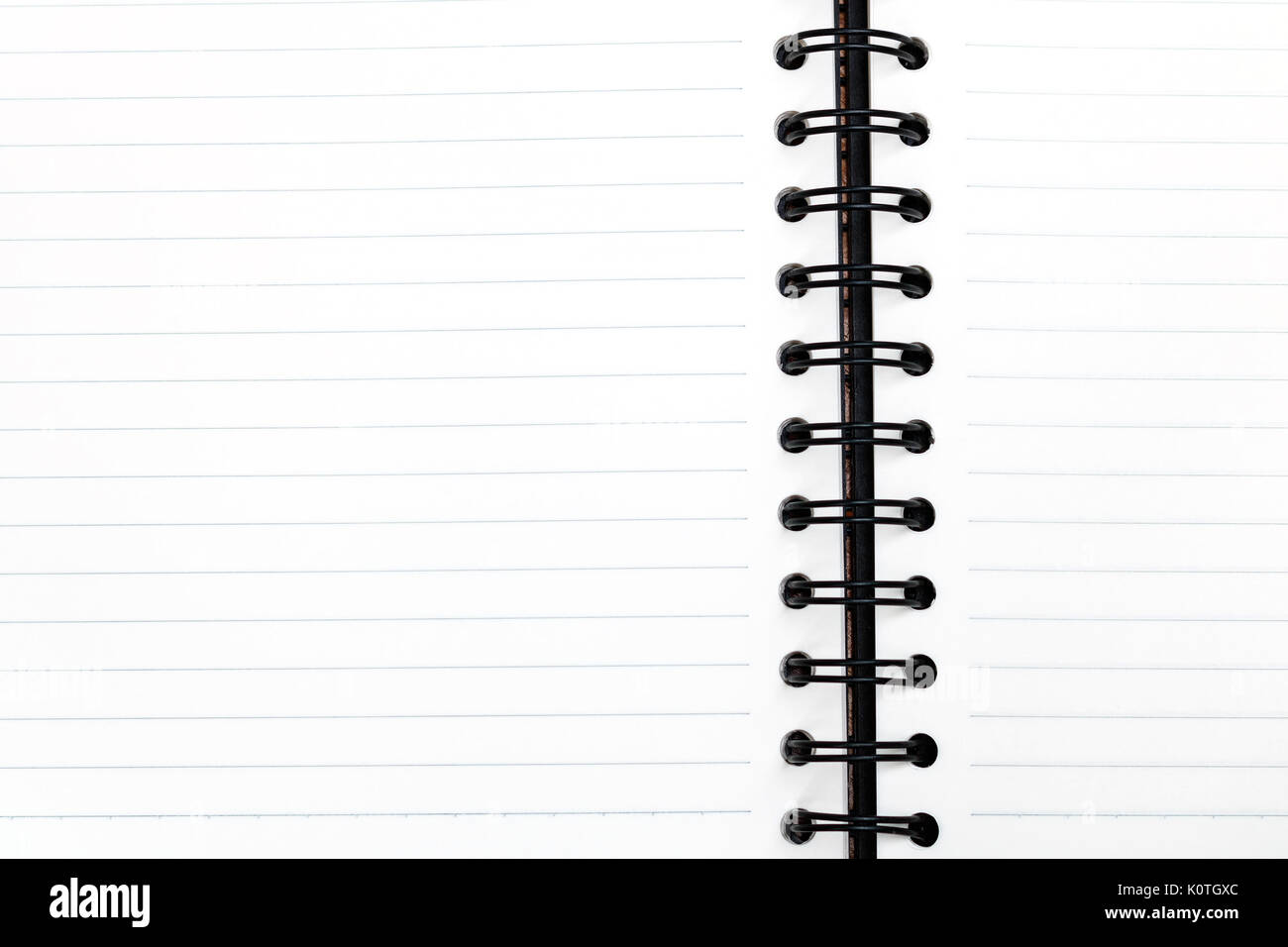 Blank notebook with white page Stock Photo - Alamy