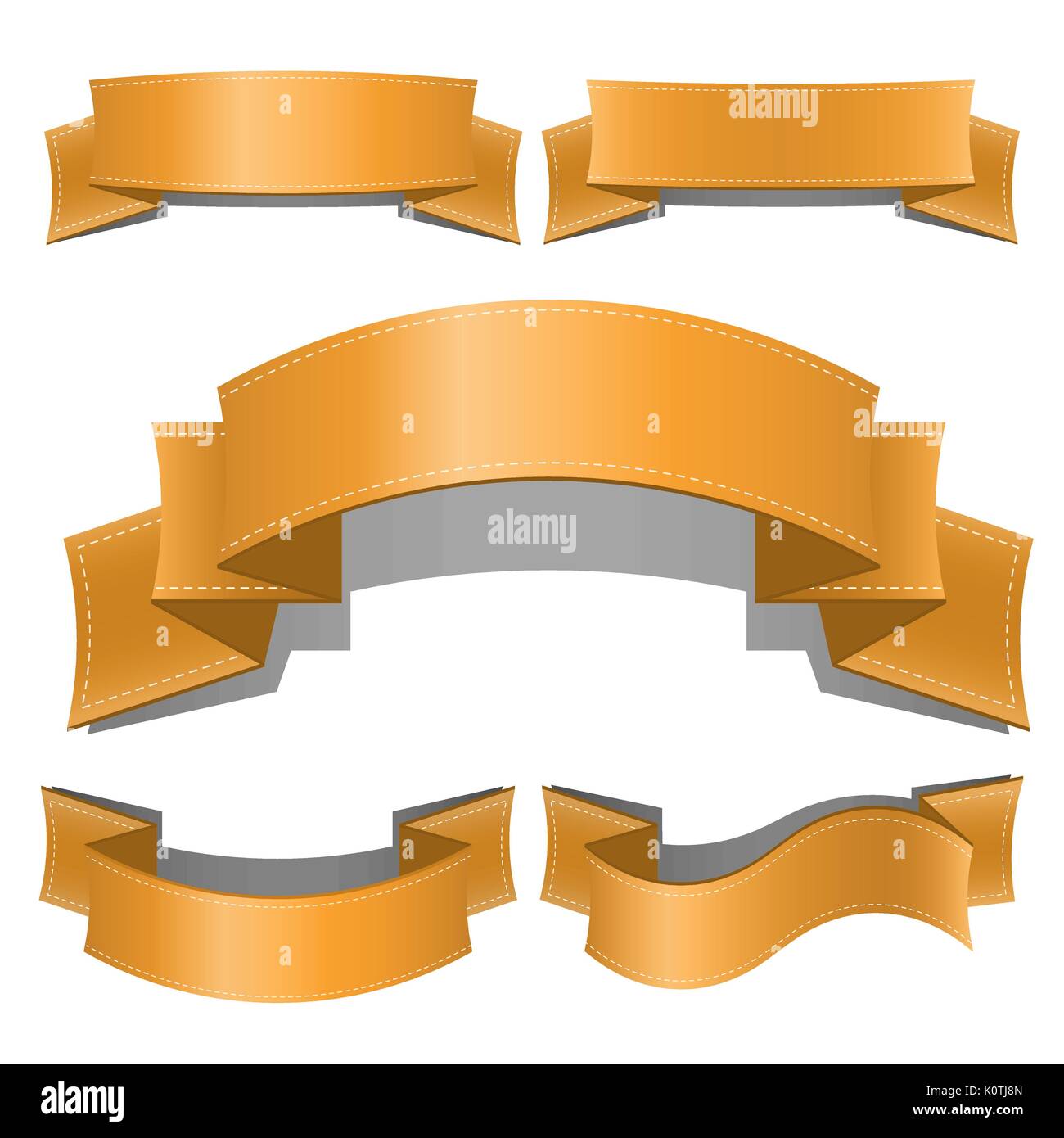 Ribbon banner Set Isolated On White Background, ribbon patterns. Ribbon ...