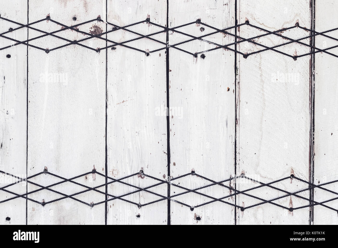 Part of traditional russian house wall with with thread patterns and ...