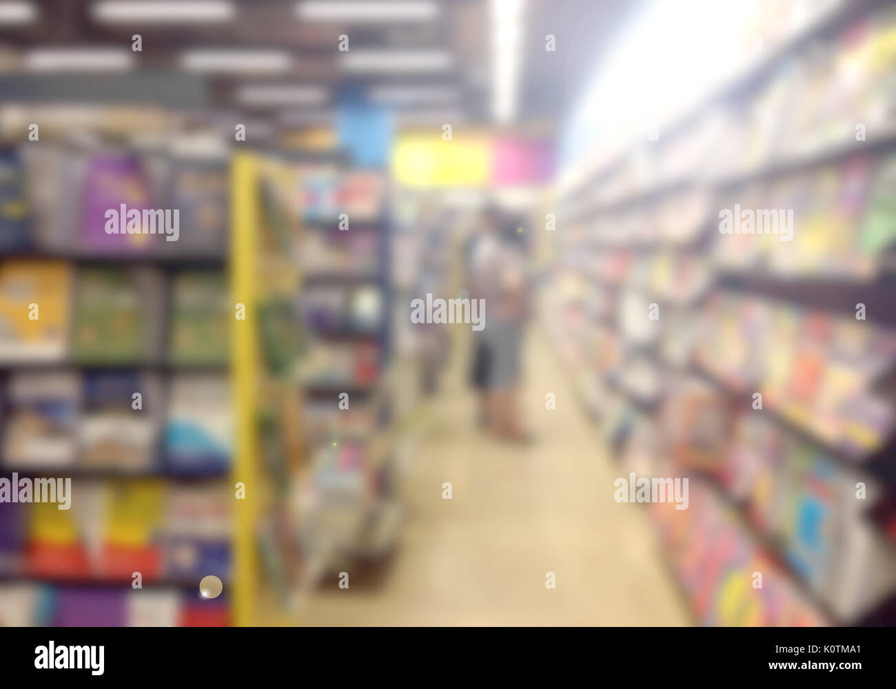 Blur abstract background of book on bookshelves in bookstore. Blurry ...