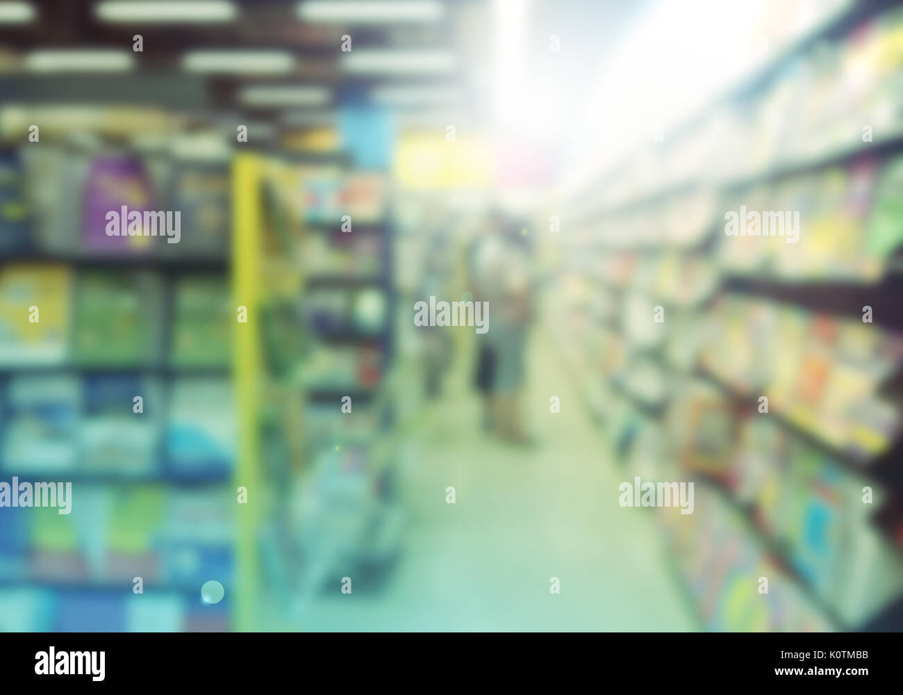 Blur abstract background of book on bookshelves in bookstore. Blurry ...