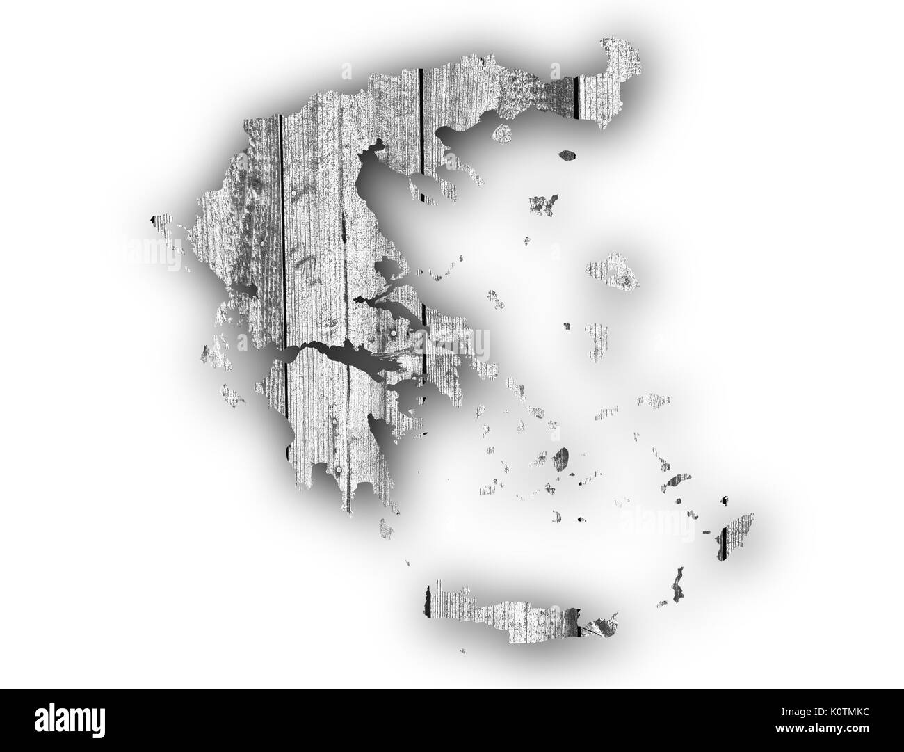 Textured map of Greece in nice colors Stock Photo - Alamy