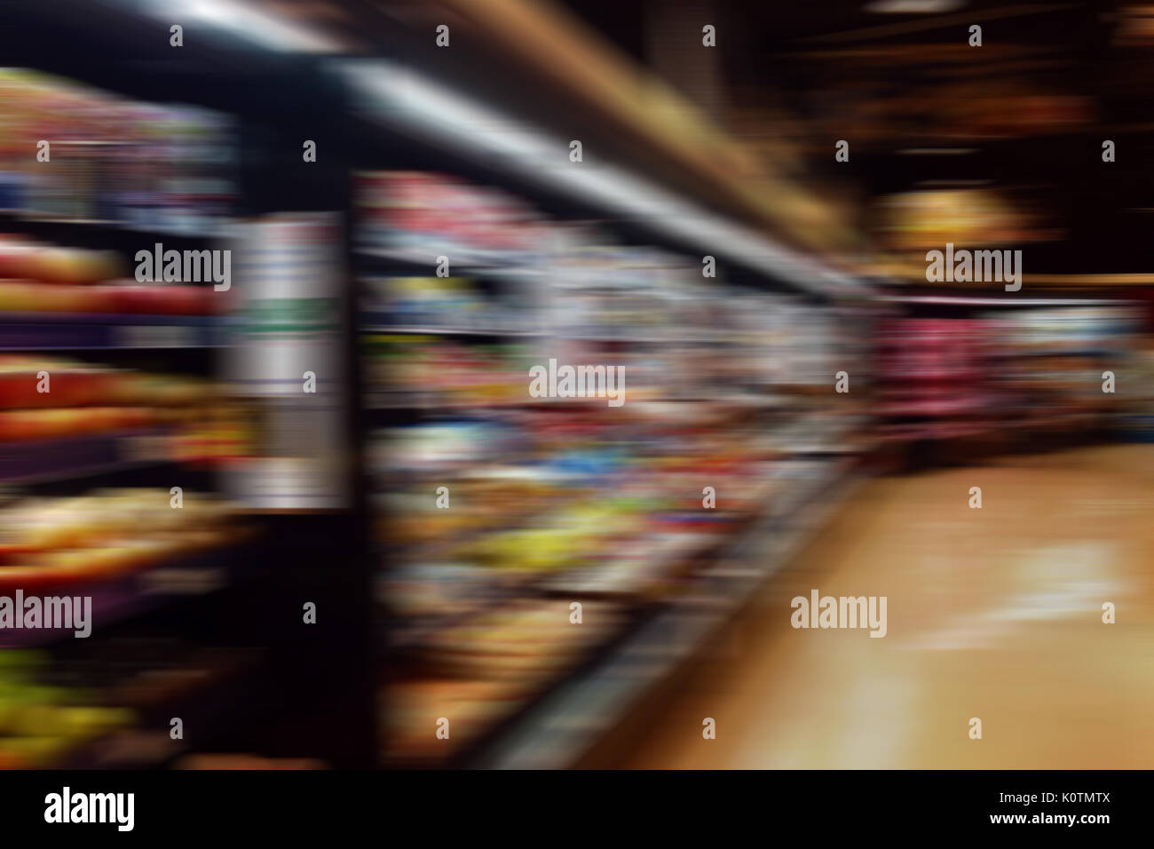 Supermarket blurred background Stock Photo - Alamy