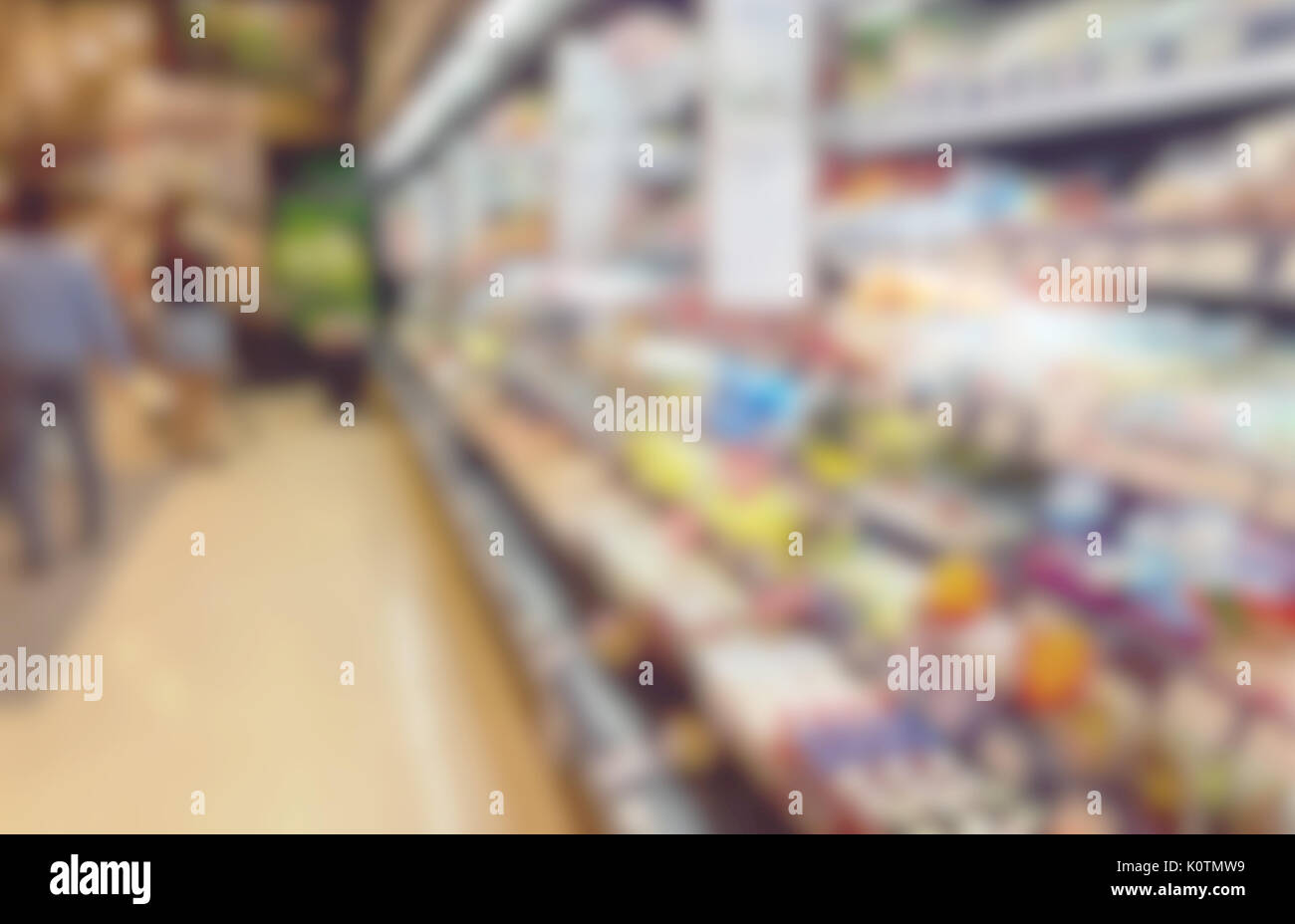Supermarket blurred background Stock Photo - Alamy
