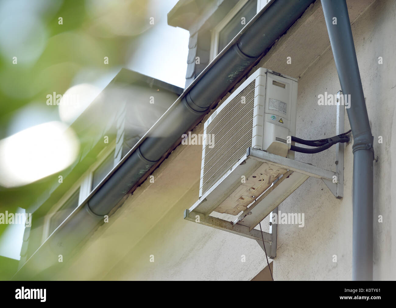 An air conditioning unit on the side of a residential building in Essen ...