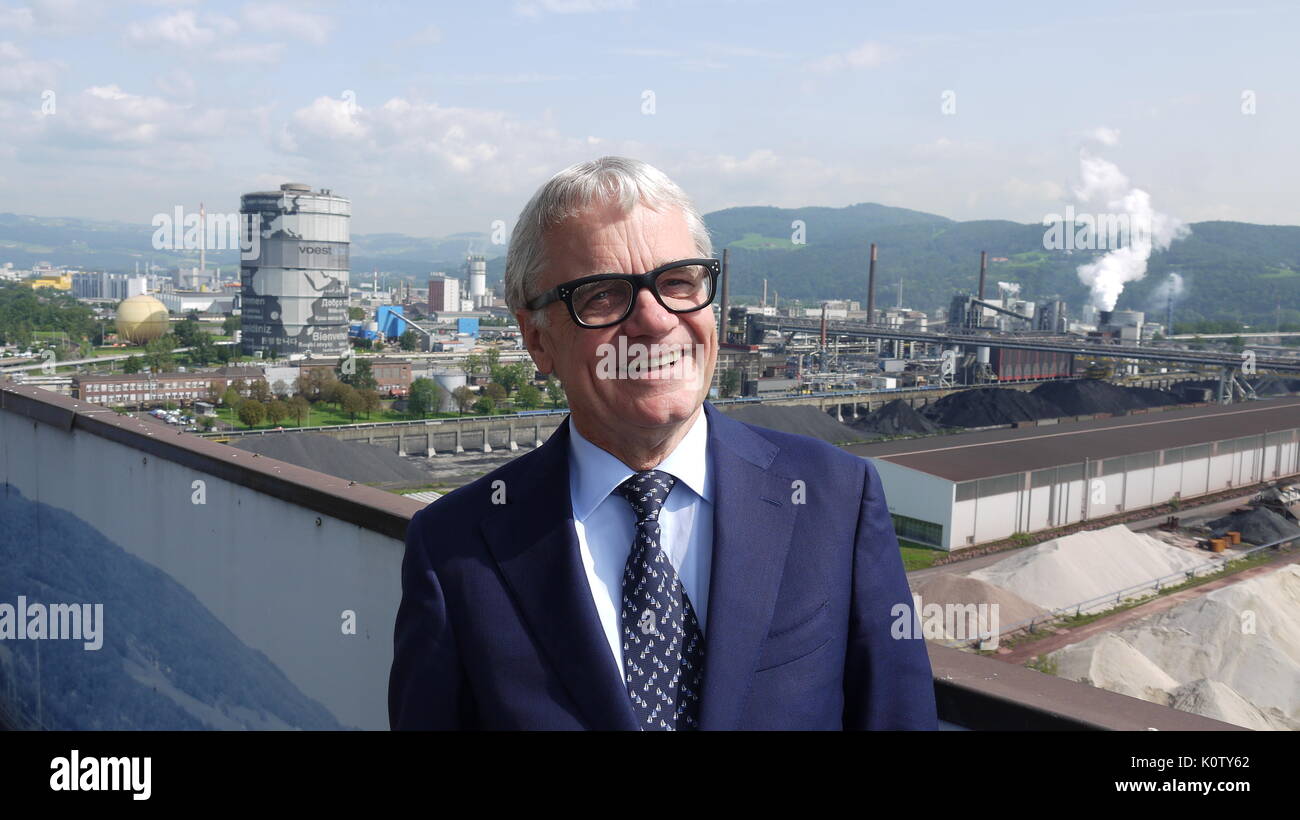 CEO of Austrian steel group Voestalpine, Wolfgang Eder, pictured in ...