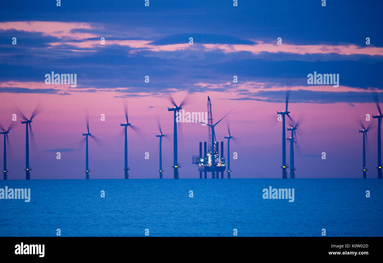 Teesside offshore wind farm, Redcar, north east England. UK Stock Photo ...