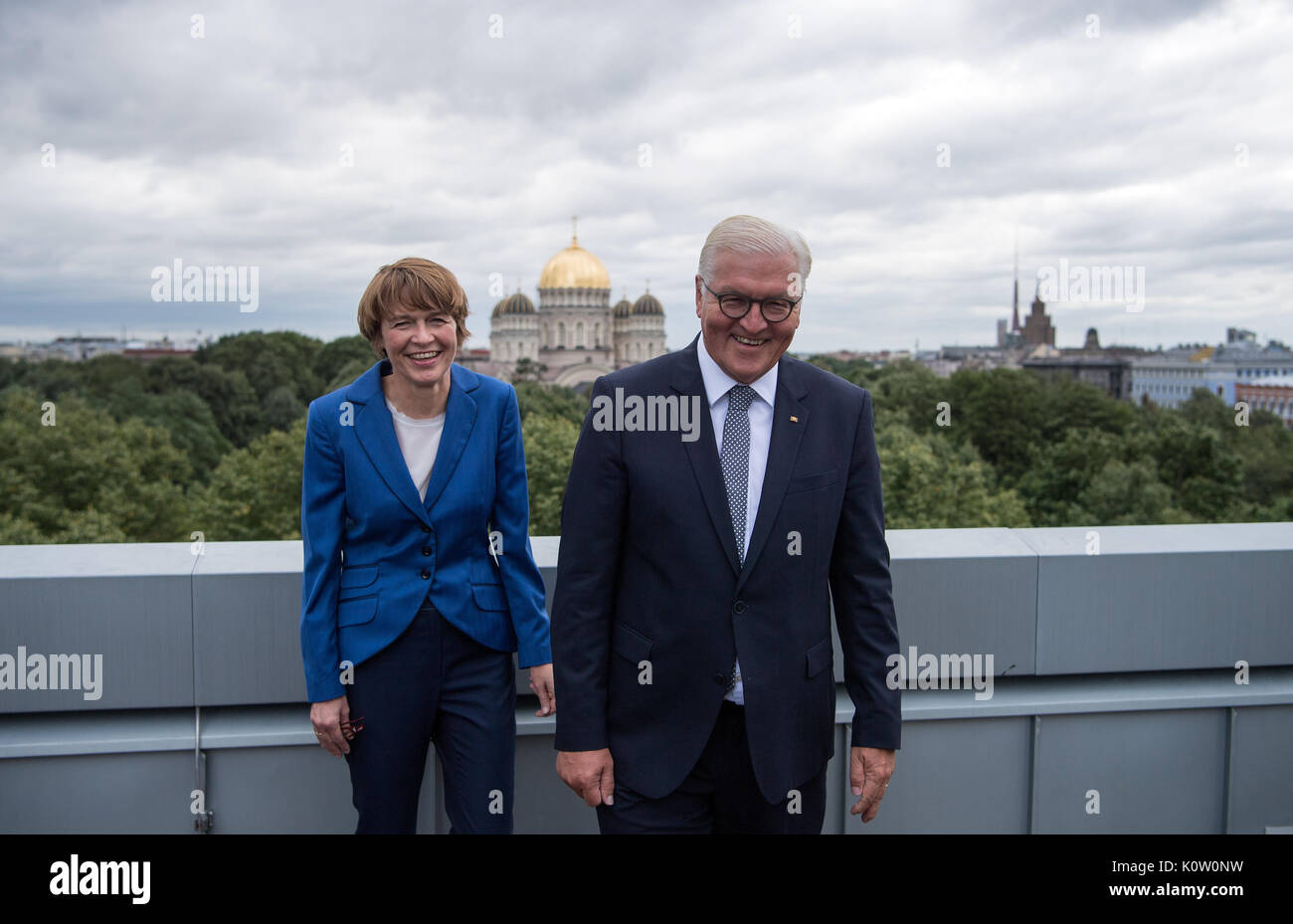 Riga, Latvia. 24th Aug, 2017. German President Frank-Walter Steinmeier ...