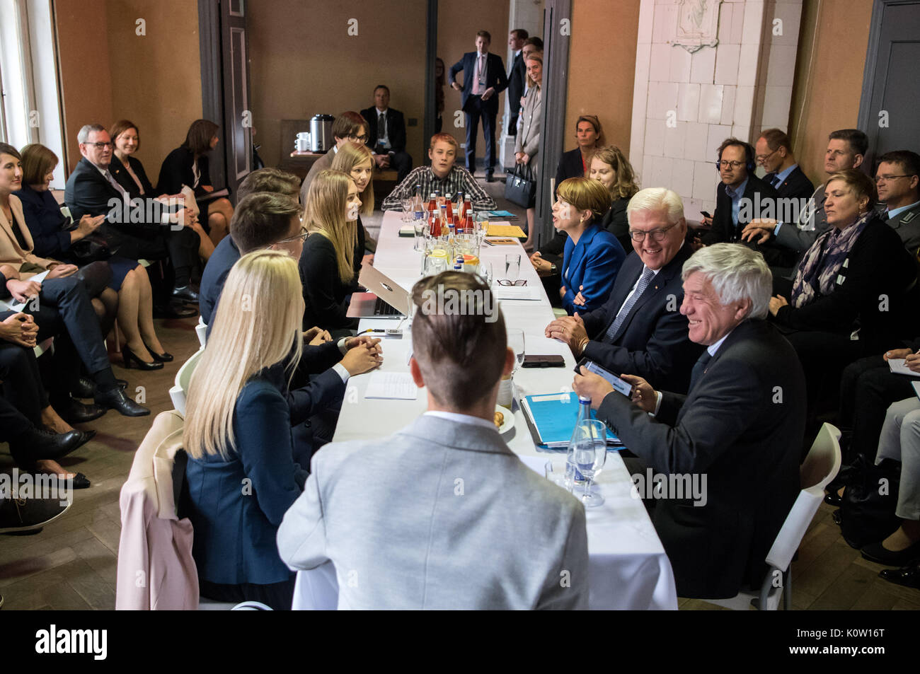 Riga, Latvia. 24th Aug, 2017. German President Frank-Walter Steinmeier ...