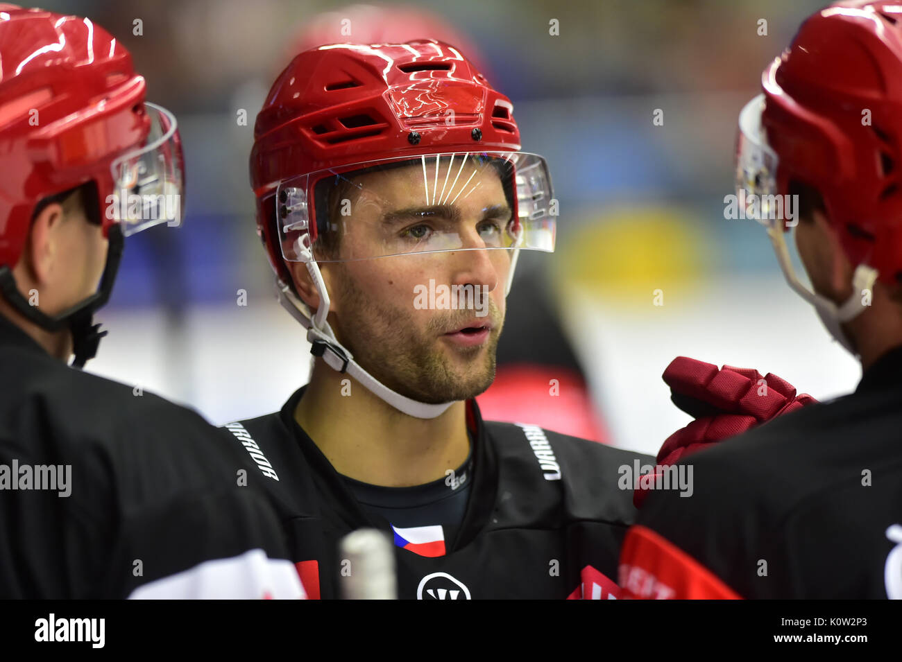 Dominik Granak of Hradec in action during the Ice hockey Champions ...
