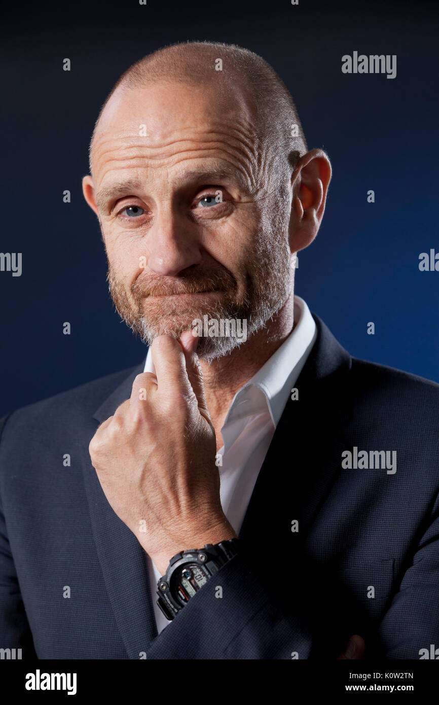 Edinburgh, UK. 24th August 2017. Evan Davis, the English economist ...