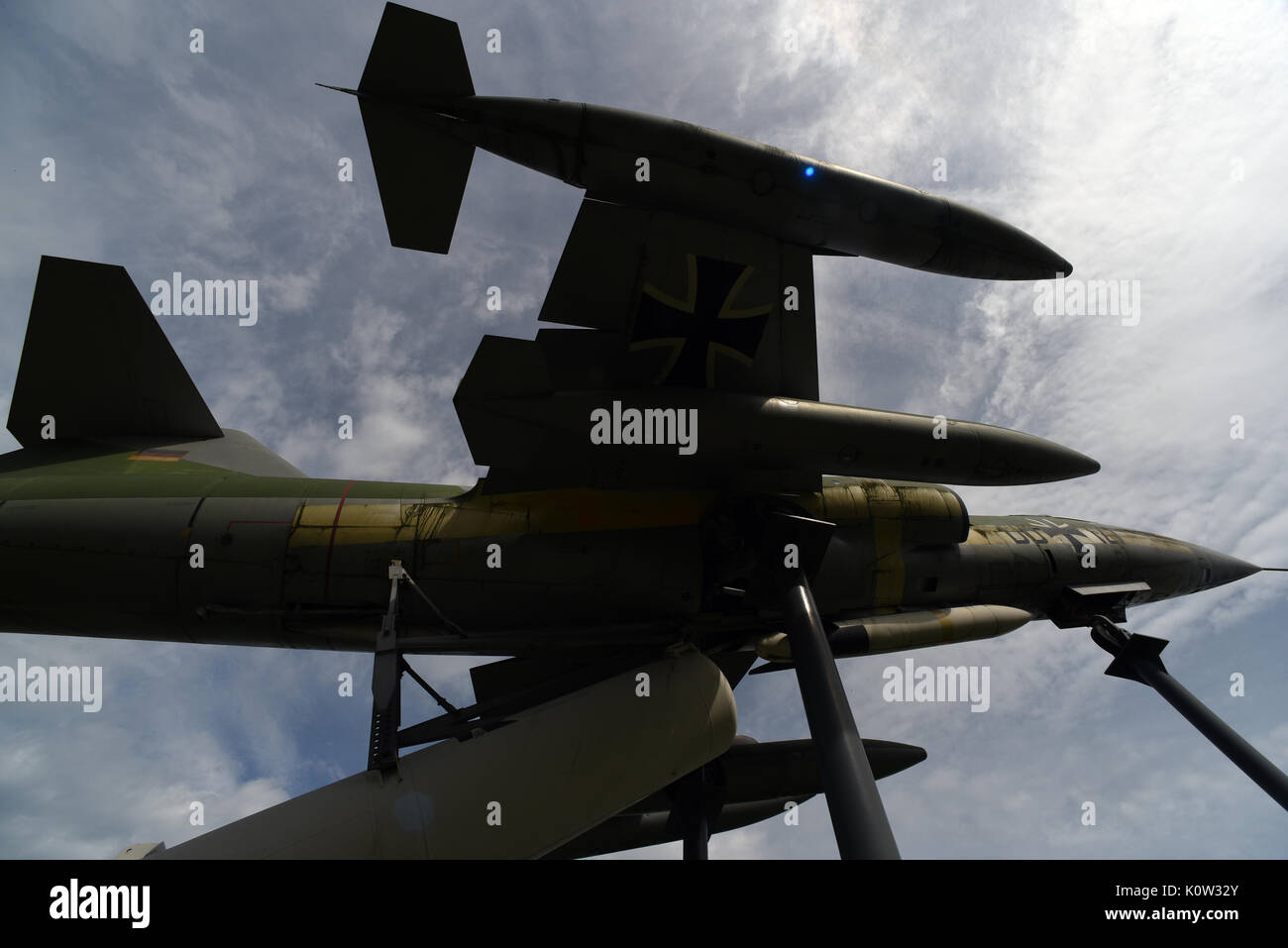 A Lockheed F 104 Starfighter is on display in the Berlin-Gatow airfield ...