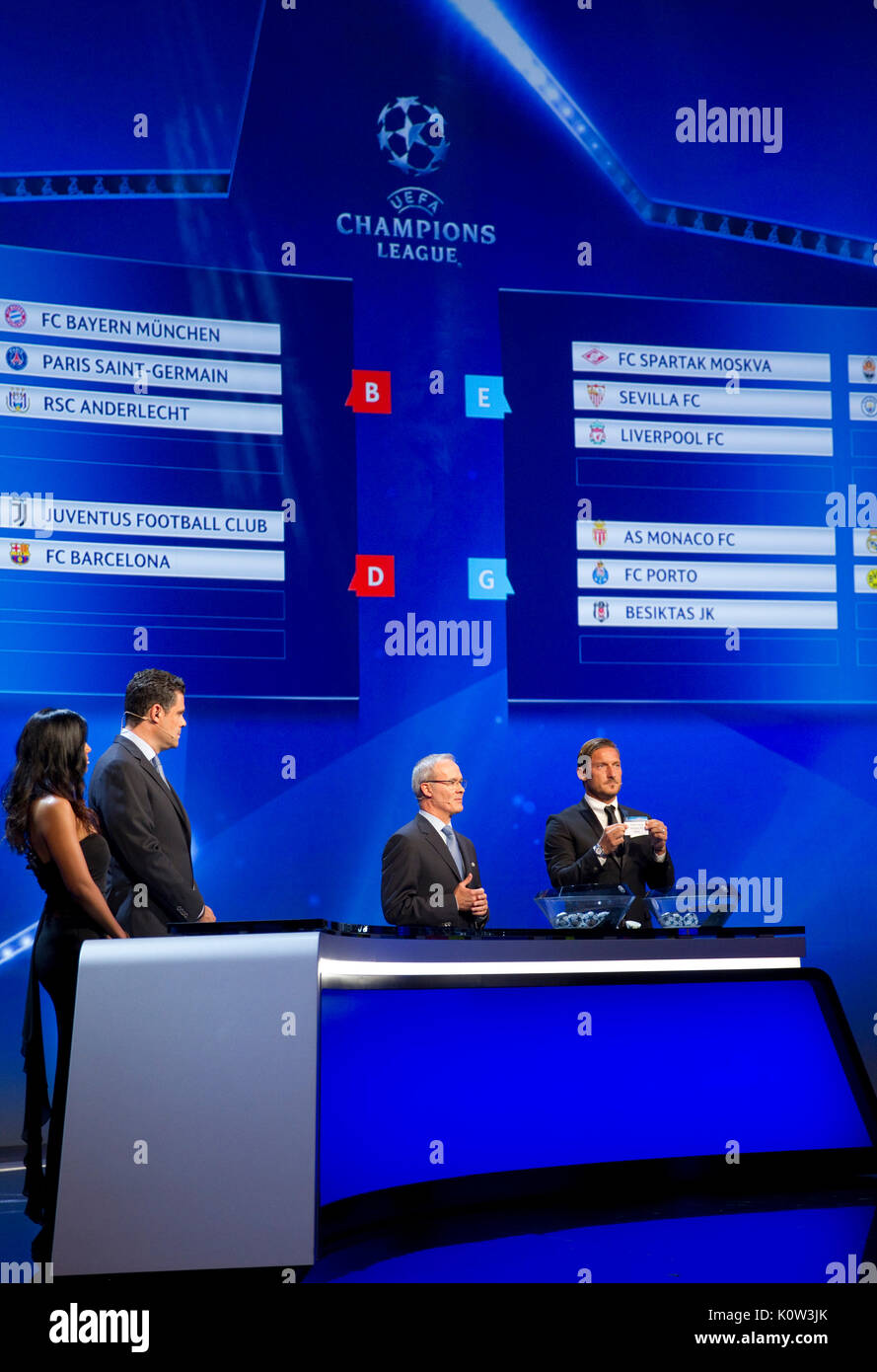 Monaco, Monte Carlo - August 24, 2017: UEFA Champions League Group ...
