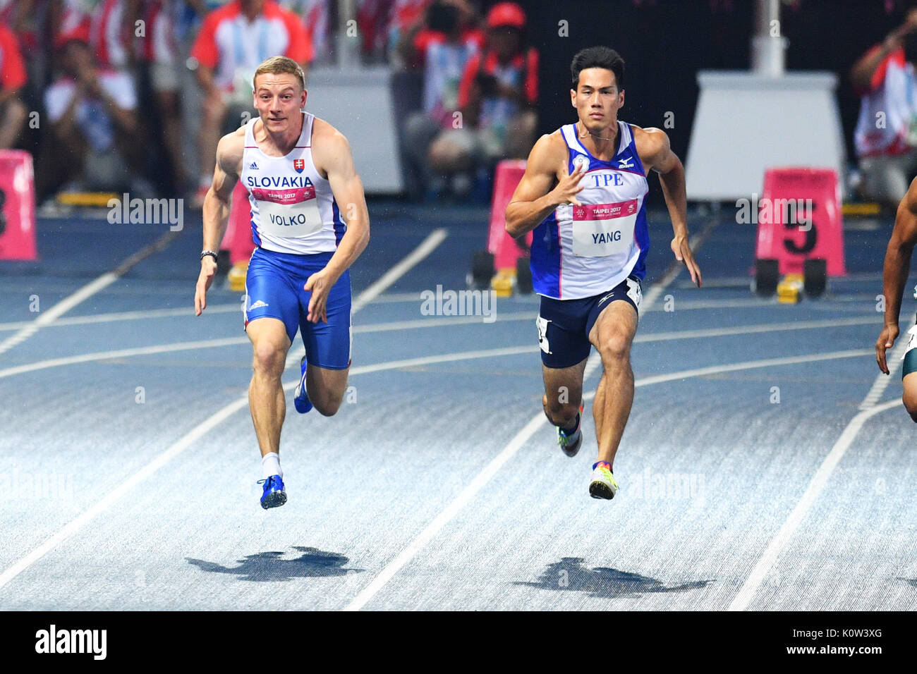 (L-R) Jan Volko (SVK), Chun-Han Yang (TPE), AUGUST 24, 2017 - Athletics ...