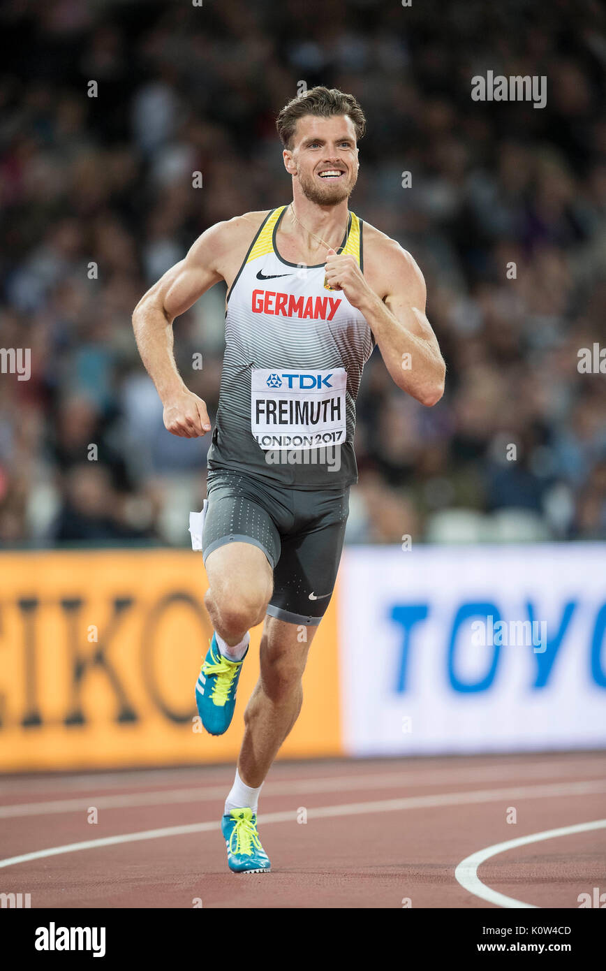Rico FREIMUTH, Deutschland, 2.Platz, Aktion. 400m Zehnkampf, am 11.08. ...