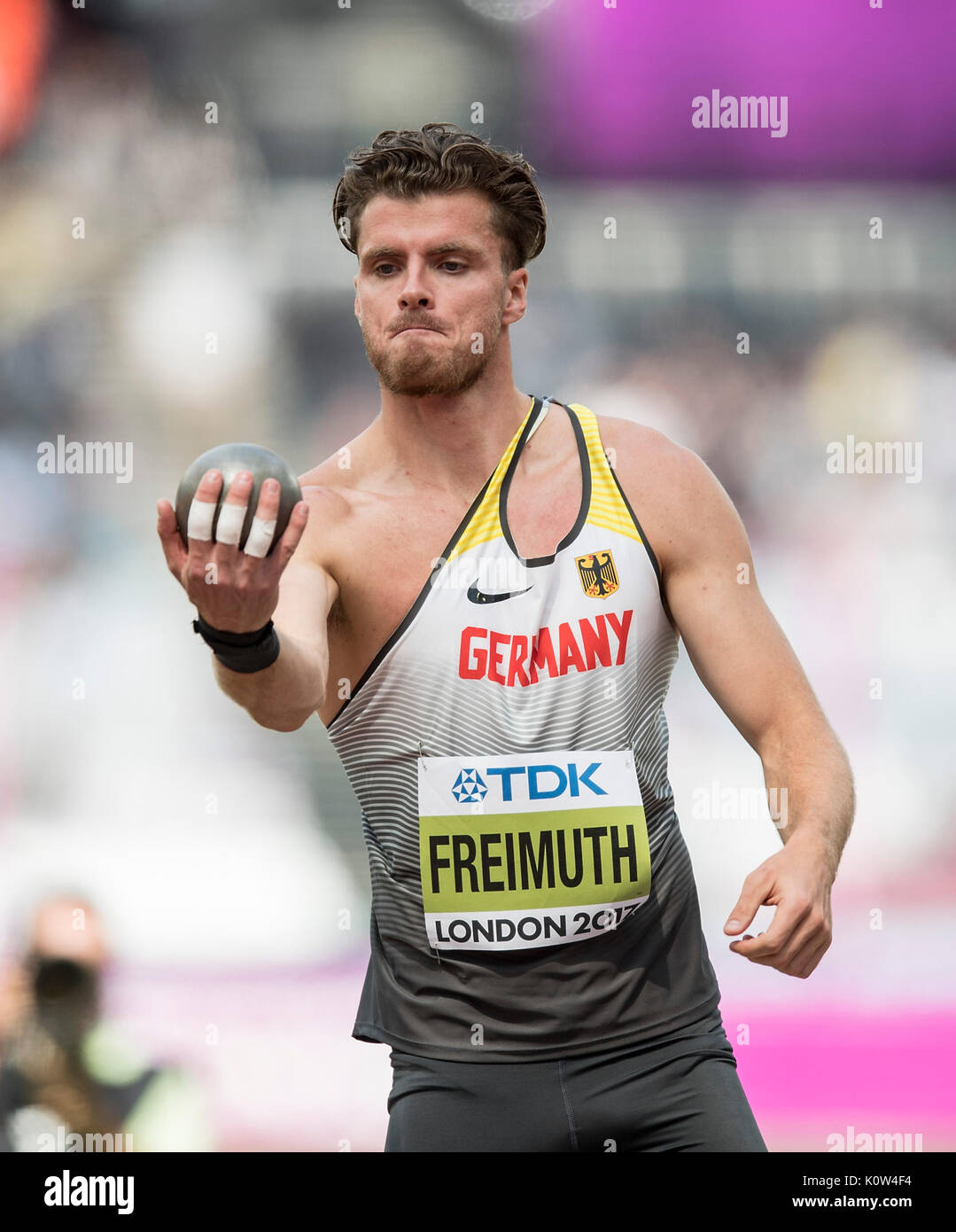 Rico FREIMUTH, Deutschland, 2.Platz, Aktion. Kugelstossen Zehnkampf, am ...
