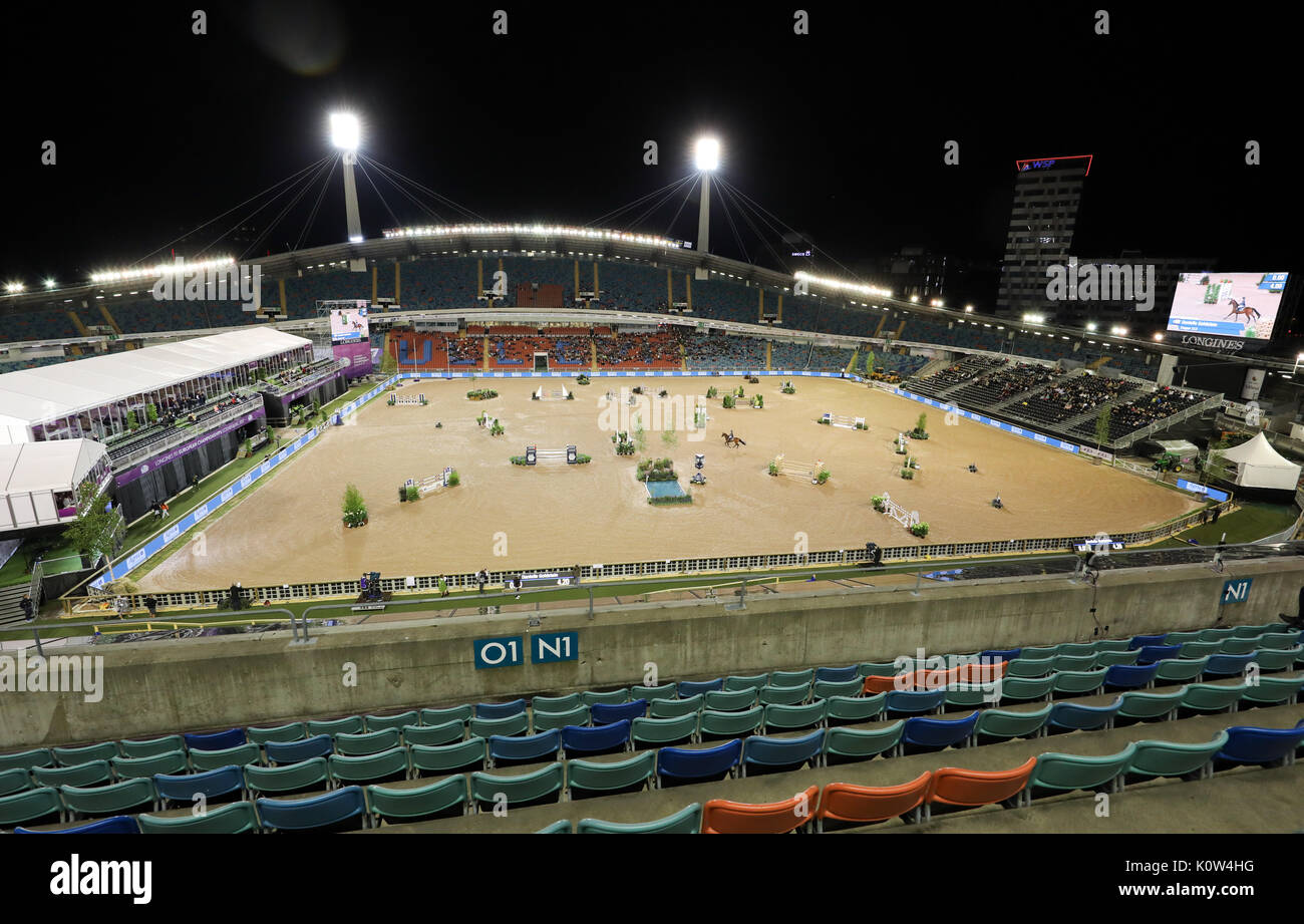Picture of the track in the Ullevi Stadium during the singles ...