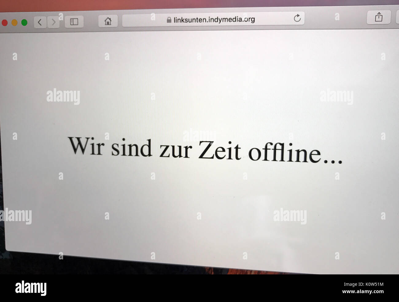 ILLUSTRATION - A screenshot showing the message "We are currently ...
