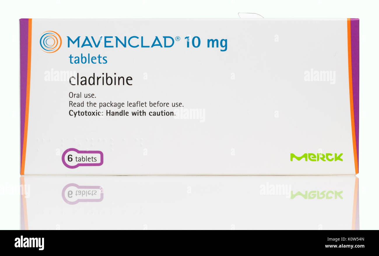 HANDOUT - A packaging with English print for the "Cladribin" tablets ...